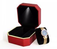 China OEM Octagon Wrist Watch Packaging Box Handmade Led Watch Box for sale