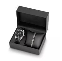 China Black Cardboard Watch Box Gift Packaging 2mm Thickness ISO9001:2008 for sale