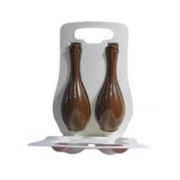 China Sugarcane Pulp Molded Wine Bottle Gift Packaging ISO Wine Packaging For Shipping for sale