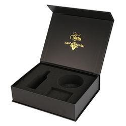 China 3 Bottle Magnetic Wine Glass Packaging Boxes Gift With Dividers for sale