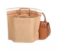 China Biodegradable Kraft Paper Handbag CMYK Kraft Paper Tote Bag ISO for sale