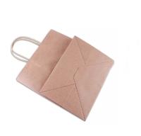 China Handle Kraft Paper Handbag Durable Pantone Take Away Food Bag for sale