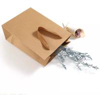 China Customized Kraft Paper Handbag / Shopping Bag Recycled Compostable for sale