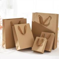 China Customized Kraft Paper Handbag / Shopping Bag Recycled Compostable for sale