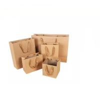 China OEM Kraft Paper Handbag / Coffee Bags CMYK Embossed Eco Friendly for sale