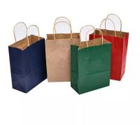 China OEM Kraft Paper Handbag / Coffee Bags CMYK Embossed Eco Friendly for sale