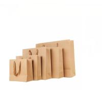 China OEM Kraft Paper Handbag / Coffee Bags CMYK Embossed Eco Friendly for sale