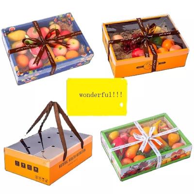 China ISO Luxury Cardboard Fruit Packaging Boxes With Transparent Cover for sale