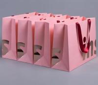 China Kraft Recycled Carrier Bag Paperboard Drawstring Handle Shopping Bag for sale