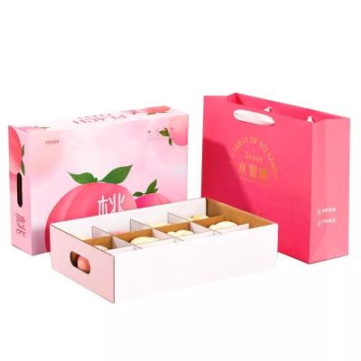 China Corrugated Board Fruit Packaging Boxes Varnishing Apple Packing Boxes for sale