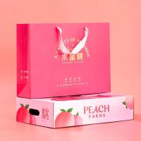 China Corrugated Board Fruit Packaging Boxes Varnishing Apple Packing Boxes for sale