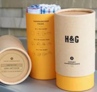 China Recycled Cardboard Packaging Cylinders 600GSM 900GSM Kraft Paper Tube Box for sale