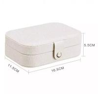 China E457 Travel Jewelry Box Biodegradable Jewellery Gift Boxes PU Leather Portable for sale