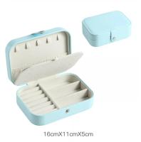 China E457 Travel Jewelry Box Biodegradable Jewellery Gift Boxes PU Leather Portable for sale