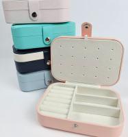 China E457 Travel Jewelry Box Biodegradable Jewellery Gift Boxes PU Leather Portable for sale