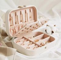 China E457 Travel Jewelry Box Biodegradable Jewellery Gift Boxes PU Leather Portable for sale