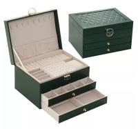 China Greaseproof Leather Jewelry Packaging Box Varnishing Recyclable for sale
