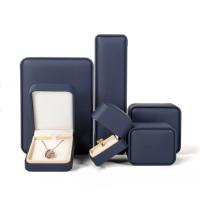 China Private Label PU Velvet Necklace Gift Box , Luxury Jewelry Packaging Gift Box for sale