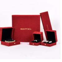 China Private Label PU Velvet Necklace Gift Box , Luxury Jewelry Packaging Gift Box for sale