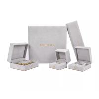 China Private Label PU Velvet Necklace Gift Box , Luxury Jewelry Packaging Gift Box for sale