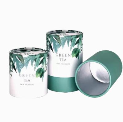 China Paper Tube Cardboard Tea Boxes Biodegradable Cylinder Tea Packaging for sale