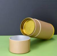 China Customized Cardboard Cylindrical Packaging Box With Metal Lids Inside for sale