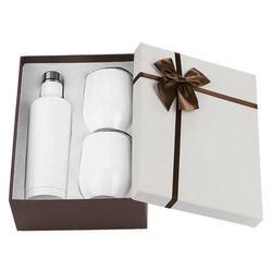 China 500ml 12oz Wine Glass Gift Set Box Stemless Stainless Steel Insulated Sublimation for sale
