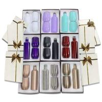 China 500ml 12oz Wine Glass Gift Set Box Stemless Stainless Steel Insulated Sublimation for sale