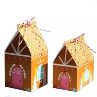 China House Shape Christmas Gift Boxes For Candy Disposable Paperboard for sale