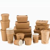 China Disposable Kraft Paper Packaging Box Flexo Greaseproof Take Away Lunch Box for sale