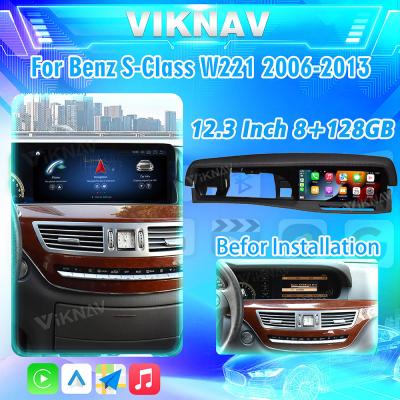 China 12.3 Inch Android Head Unit for Mercedes S-Class 2006-2013 | 8GB RAM 128GB Storage Touch Screen for sale