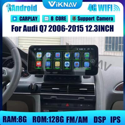 China 12.3-inch Android Car Radio for Audi Q7 2006-2015 with 8GB RAM 128GB ROM and Wireless CarPlay for sale