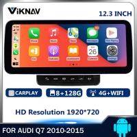 China 12.3-inch Android Car Radio for Audi Q7 2006-2015 with 8GB RAM 128GB ROM and Wireless CarPlay for sale