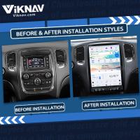 China VIKNAV 13.8 inch Android Head Unit for Dodge Durango 2014-2016 with 8GB RAM 128GB Storage Wireless CarPlay for sale