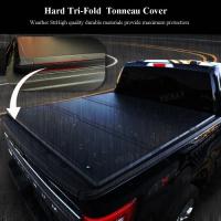 China Viknav Hard Tri-Fold Tonneau Cover for Ford F-150 5.5/6.5 ft Bed - Matte Black Aluminum Frame Waterproof Truck Bed Cover for sale