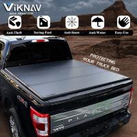 China Viknav Hard Tri-Fold Tonneau Cover for Ford F-150 5.5/6.5 ft Bed - Matte Black Aluminum Frame Waterproof Truck Bed Cover for sale