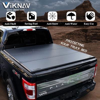 China Viknav Hard Tri-Fold Tonneau Cover for Ford F-150 5.5/6.5 ft Bed - Matte Black Aluminum Frame Waterproof Truck Bed Cover for sale