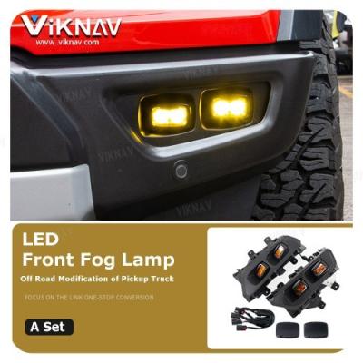 China Viknav Yellow LED Fog Light Signal Lamps 2P for Ford F150 Raptor 2021-2023 | Front Bumper Mount with 58% Accident Prevention Safety for sale