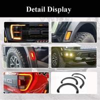 China Viknav MP Concepts Fender Flares for 2021-2024 Ford Raptor F150 with Integrated LED Lights - ABS Plastic Construction for sale