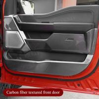 China Viknav Car Door Anti Kick Pad for Ford F-150 2015-2020 Models - Carbon Fiber Style Leather Sill Protector for sale
