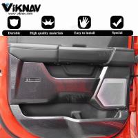 China Viknav Car Door Anti Kick Pad for Ford F-150 2015-2020 Models - Carbon Fiber Style Leather Sill Protector for sale
