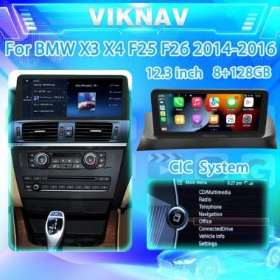 China Viknav 12.3-inch Android Car Radio for BMW X3 X4 F25 F26 2011-2013 | 8GB RAM 128GB ROM | Wireless CarPlay & Android Auto for sale