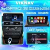China Viknav 12.3 inch Car Radio for BMW X3 X4 F25 F26 2014-2016 NBT System with Android 13, 8GB RAM 128GB Storage for sale