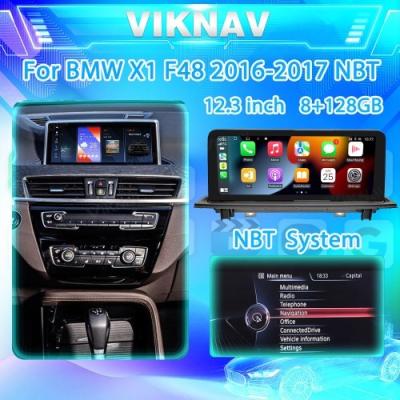 China Viknav 12.3 inch Android Car Radio for BMW X1 F48 2016-2017 NBT System with 8GB RAM 128GB ROM for sale