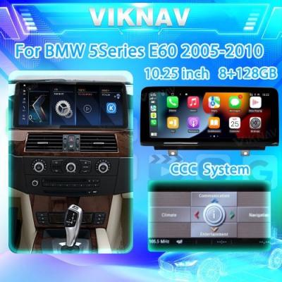 China 10.25 Inch Car Radio for BMW 5 Series E60 2005-2010 CCC System 8GB RAM 128GB ROM for sale