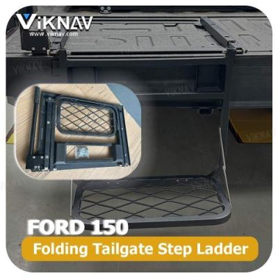 China Viknav Foldable Pickup Truck Tailgate Ladder with 50CM Grab Handle - Heavy Duty Universal Folding Step for F150 RAM 1500 Tacoma for sale