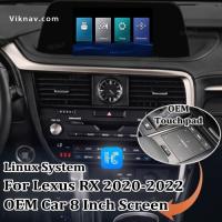 China Viknav Linux System for Lexus RX 2020-2022 8 Inch Screen Wireless Apple CarPlay Android Auto for sale