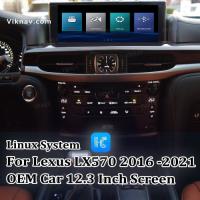 China Viknav 12.3 Inch Linux System for Lexus LX570 2016-2021 Wireless Apple CarPlay Android Auto for sale