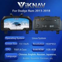China Viknav 13.1 Inch Digital Cluster Speedometer for Dodge Ram 1500 2500 3500 2013-2018 Models with Linux System for sale