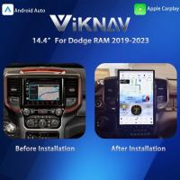 China VIKNAV 14.4-inch Android 13 Car Radio for Dodge RAM 2019-2023 with Wireless CarPlay, 8GB RAM 128GB ROM for sale